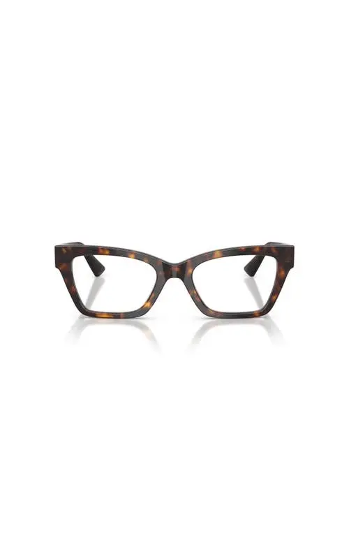Giorgio Armani 49mm Cat Eye Optical Glasses - Tortoise