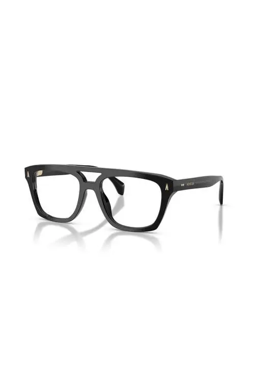 Moncler 53mm Rectangle Optical Glasses - Black