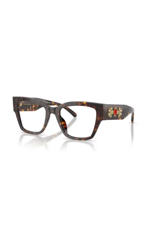 Dolce & Gabbana 51mm Butterfly Eyeglasses - Tortoise