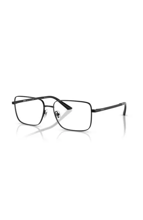 Versace 55mm Rectangle Optical Glasses - Black