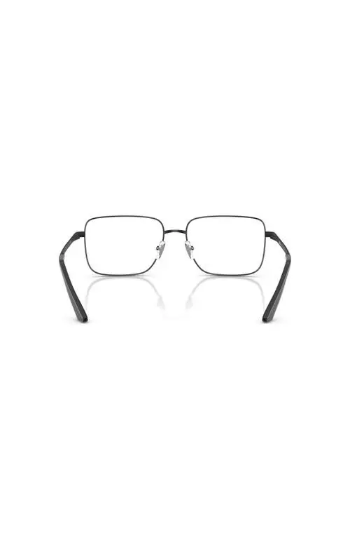 Versace 55mm Rectangle Optical Glasses - Black