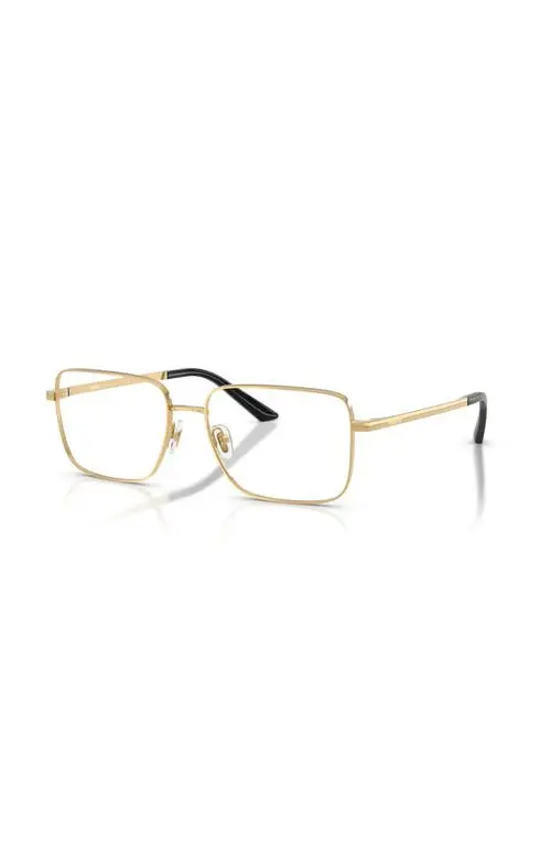 Versace 55mm Rectangle Optical Glasses - Gold