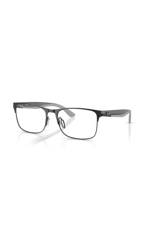 Ray-ban 55mm Rectangle Eyeglasses - Black