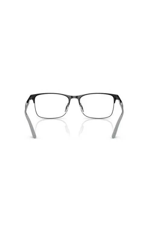 Ray-ban 55mm Rectangle Eyeglasses - Black