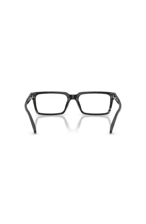 Michael Kors 54mm Rectangle Full Rim Eyeglasses - Black