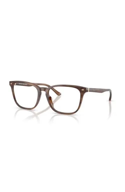 Brooks Brothers 55mm Square Optical Glasses - Brown