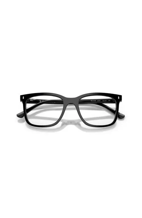 Ray-ban 53mm Square Full Rim Eyeglasses - Black