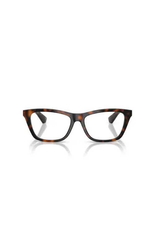 Burberry 54mm Rectangle Full Rim Optical Glasses - Brown