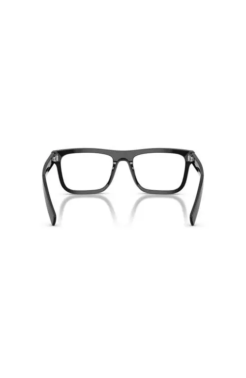 Prada 55mm Rectangle Eyeglasses - Black