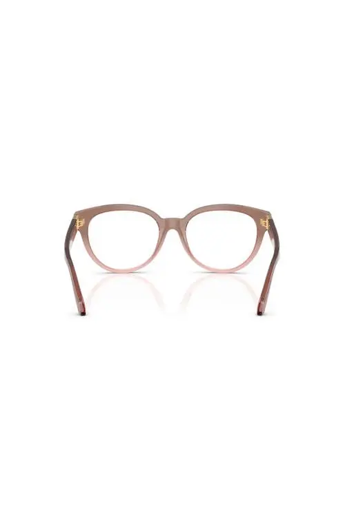Versace 51mm Round Optical Glasses - Brown