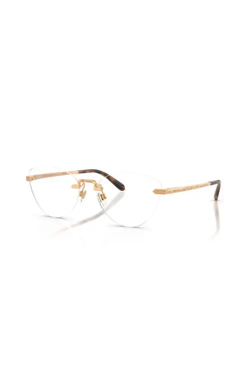 Ralph Lauren 56mm Cat Eye Optical Glasses - Gold