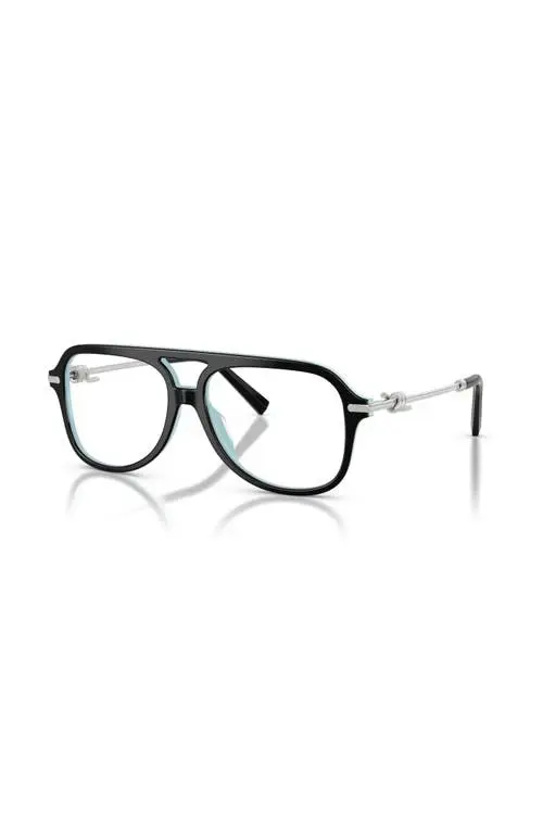 Tiffany & Co. 56mm Pilot Eyeglasses - Black