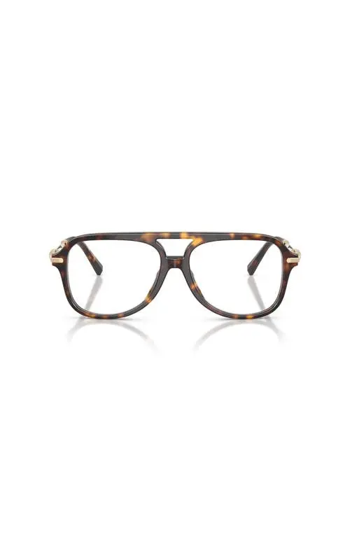 Tiffany & Co. 56mm Pilot Eyeglasses - Tortoise