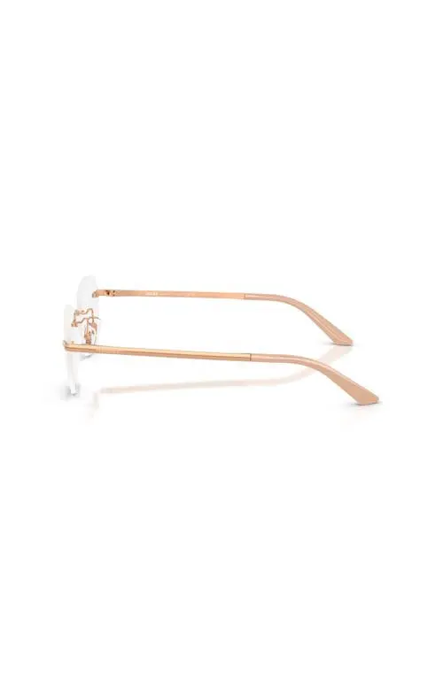 Versace 55mm Irregular Rimless Optical Glasses - Pink