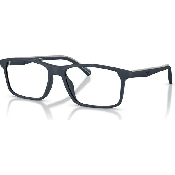 Emporio Armani 56mm Rectangle Eyeglasses - Blue