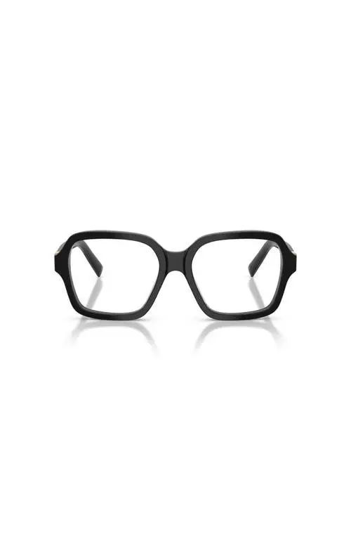 Miu Miu 54mm Square Optical Glasses - Black