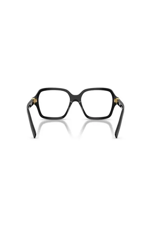Miu Miu 54mm Square Optical Glasses - Black