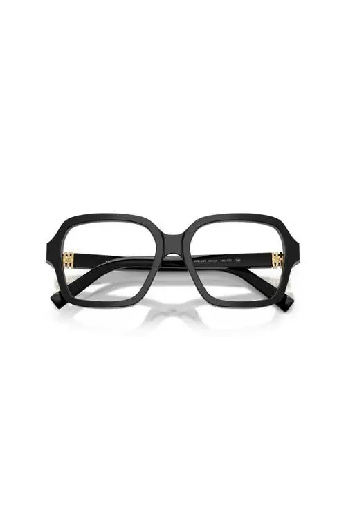 Miu Miu 54mm Square Optical Glasses - Black