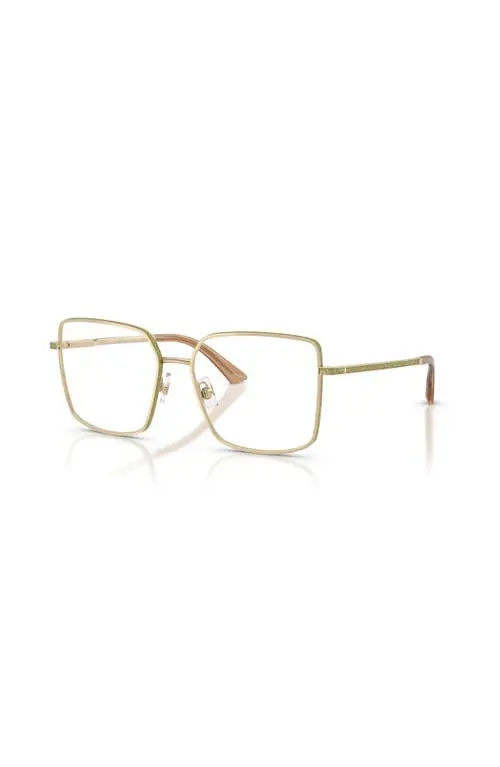 JIMMY CHOO Square Full Rim Optical Glasses - Gold