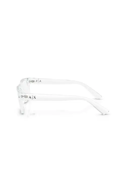 Armani Exchange 54mm Rectangle Optical Glasses - Transparent