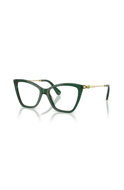 SWAROVSKI 51mm Cat Eye Optical Glasses - Green