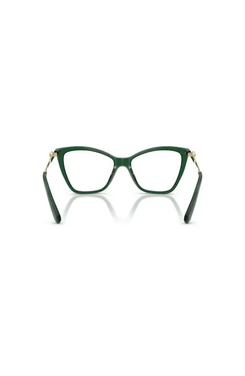 SWAROVSKI 51mm Cat Eye Optical Glasses - Green