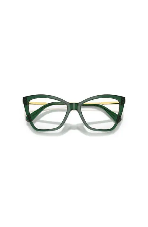 SWAROVSKI 51mm Cat Eye Optical Glasses - Green