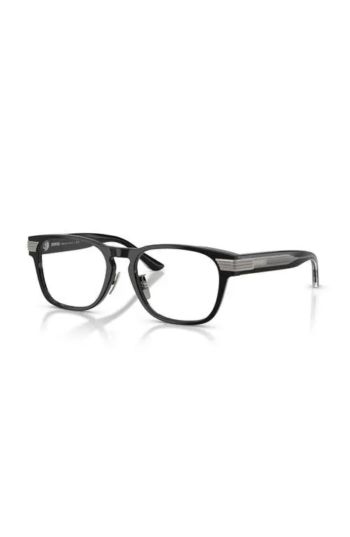 FERRARI 54mm Rectangle Eyeglasses - Black