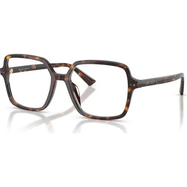 JIMMY CHOO 55mm Square Optical Glasses - Tortoise