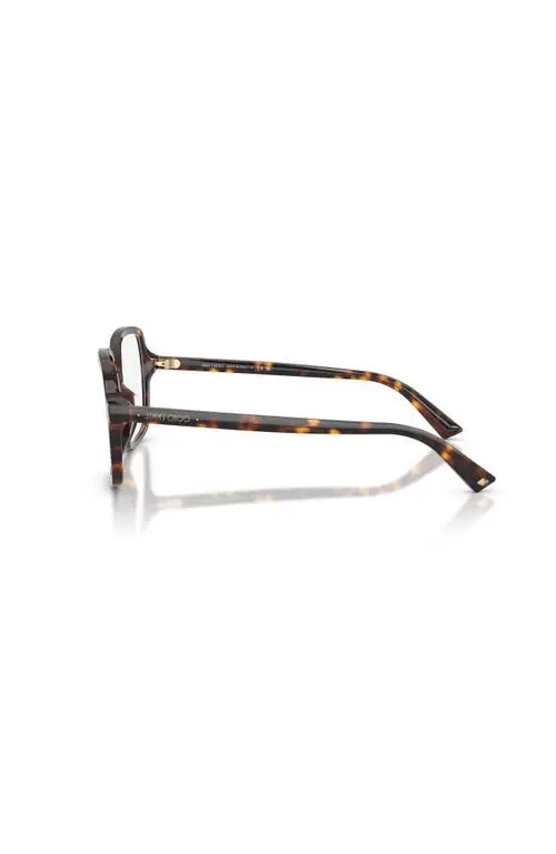 JIMMY CHOO 55mm Square Optical Glasses - Tortoise