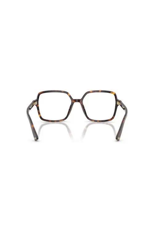 JIMMY CHOO 55mm Square Optical Glasses - Tortoise