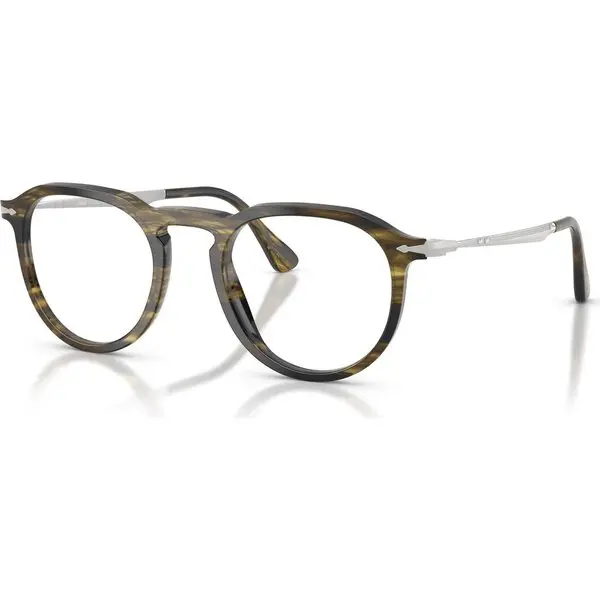 Persol 51mm Rectangle Optical Glasses - Green