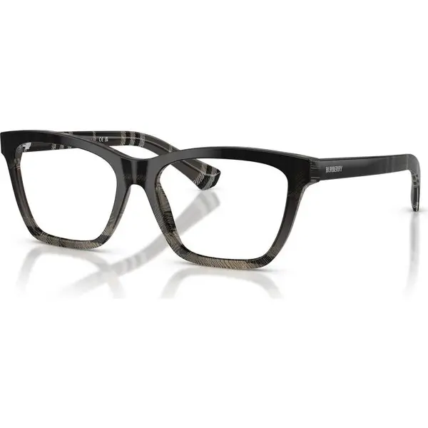 Burberry 54mm Rectangle Full Rim Optical Glasses - Grey