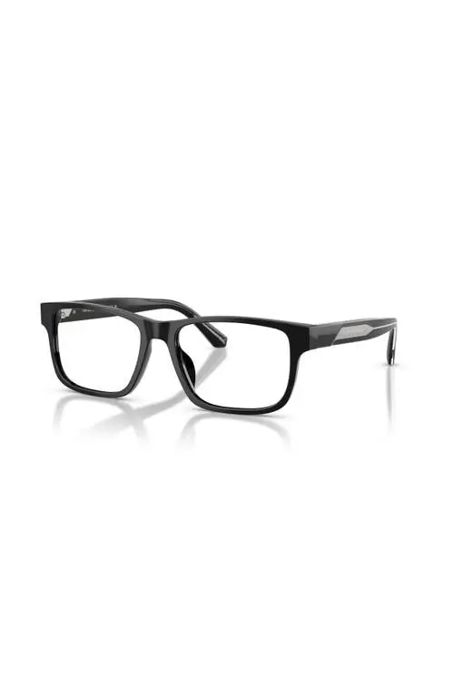 Emporio Armani 54mm Rectangle Eyeglasses - Black