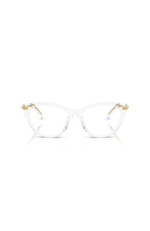 Dolce & Gabbana 51mm Butterfly Eyeglasses - Transparent