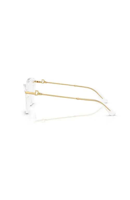 Dolce & Gabbana 51mm Butterfly Eyeglasses - Transparent