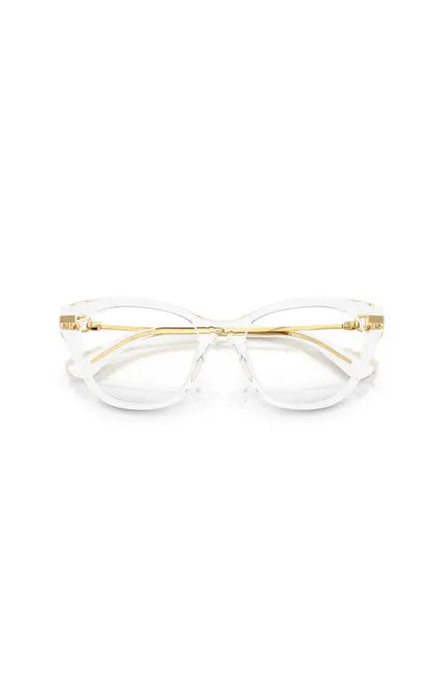 Dolce & Gabbana 51mm Butterfly Eyeglasses - Transparent