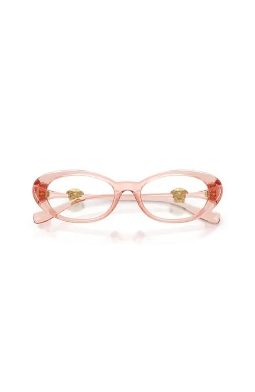 Versace 50mm Oval Optical Glasses - Pink