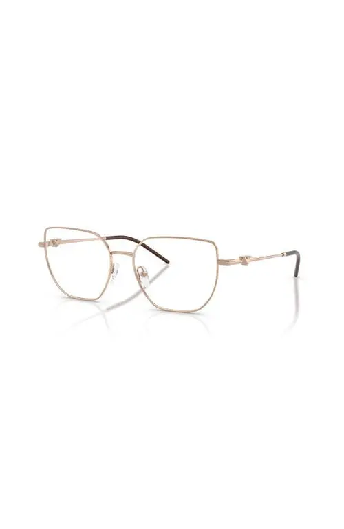 Emporio Armani 53mm Irregular Eyeglasses - Gold