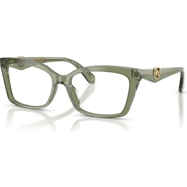 Michael Kors 53mm Rectangle Full Rim Eyeglasses - Green