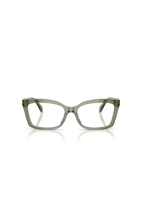 Michael Kors 53mm Rectangle Full Rim Eyeglasses - Green