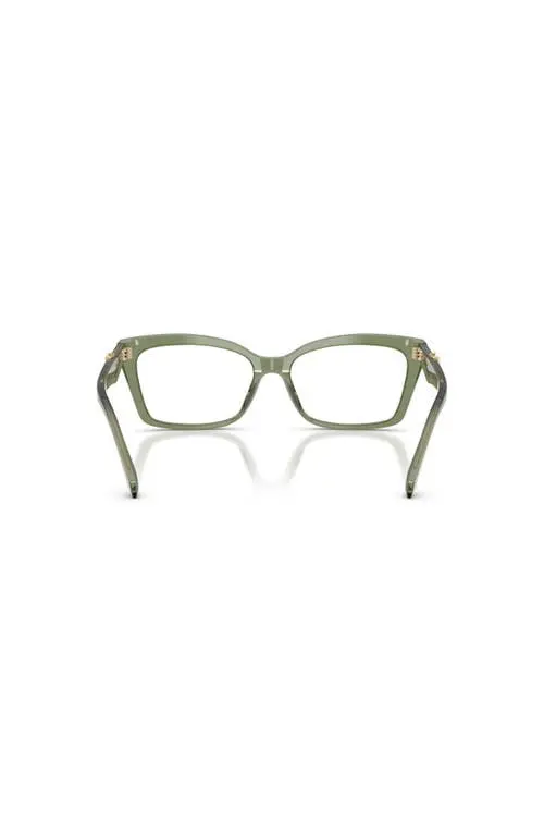 Michael Kors 53mm Rectangle Full Rim Eyeglasses - Green