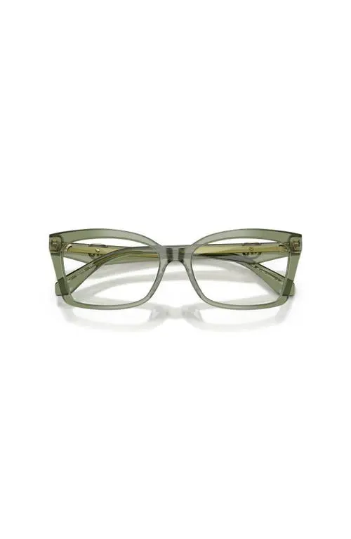 Michael Kors 53mm Rectangle Full Rim Eyeglasses - Green