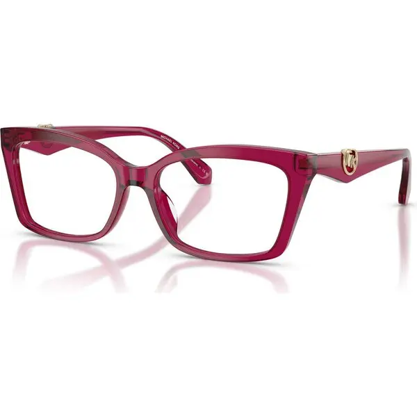 Michael Kors 53mm Rectangle Full Rim Eyeglasses - Violet
