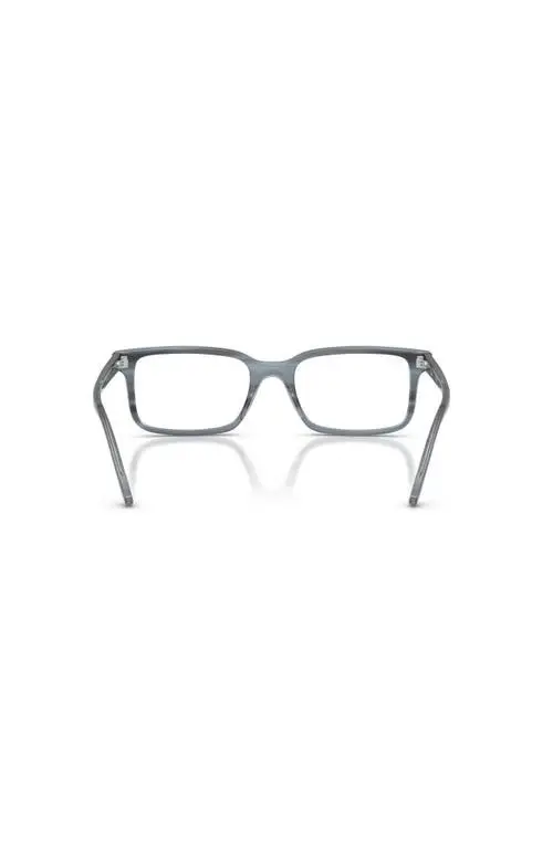 Ray-ban 52mm Square Full Rim Eyeglasses - Blue
