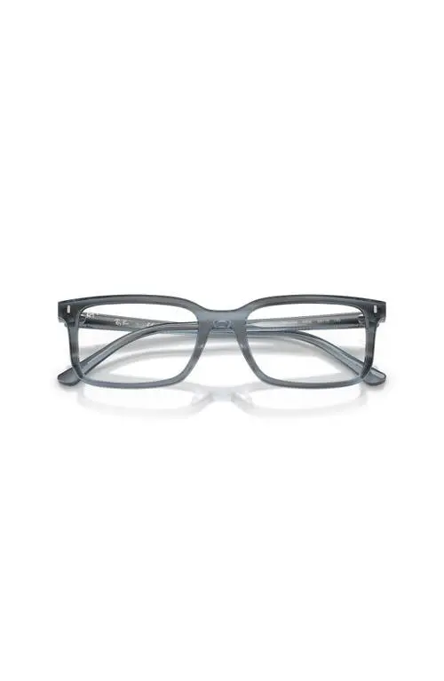 Ray-ban 52mm Square Full Rim Eyeglasses - Blue