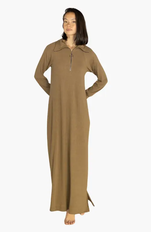 BY TESS Harper Zip-up Dress - Olive