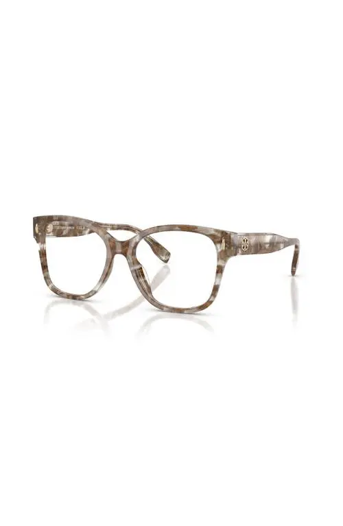Tory Burch 54mm Square Optical Glasses - Brown