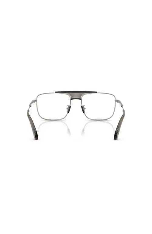 Moncler 56mm Rectangle Optical Glasses - Grey