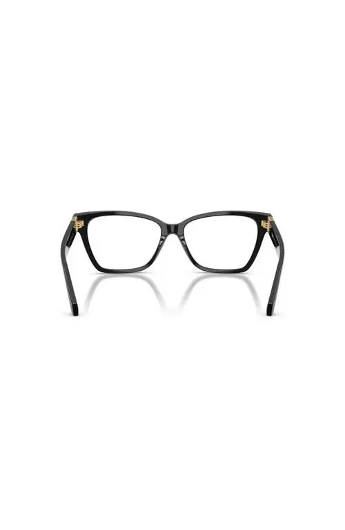 Versace 55mm Cat Eye Optical Glasses - Black